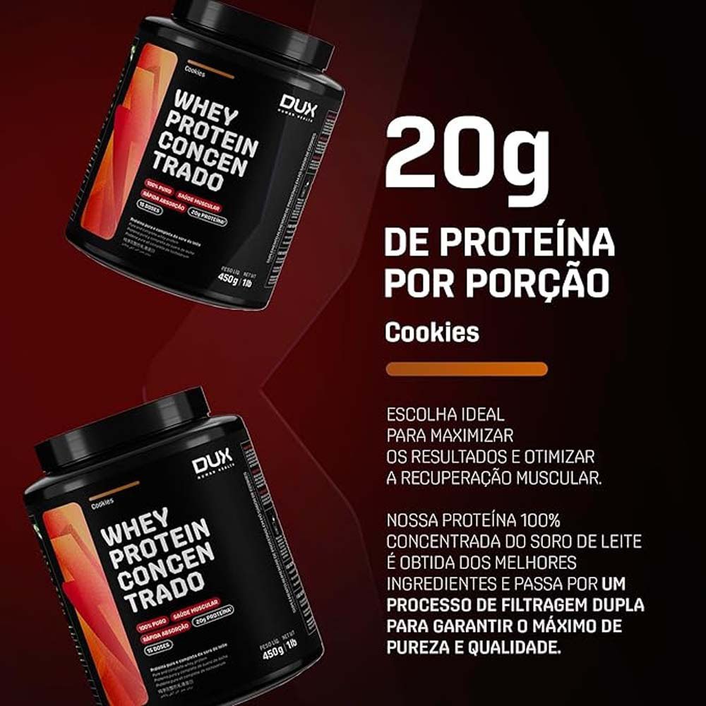 Whey Protein Concentrado 450g Dux Cookies | Bemol