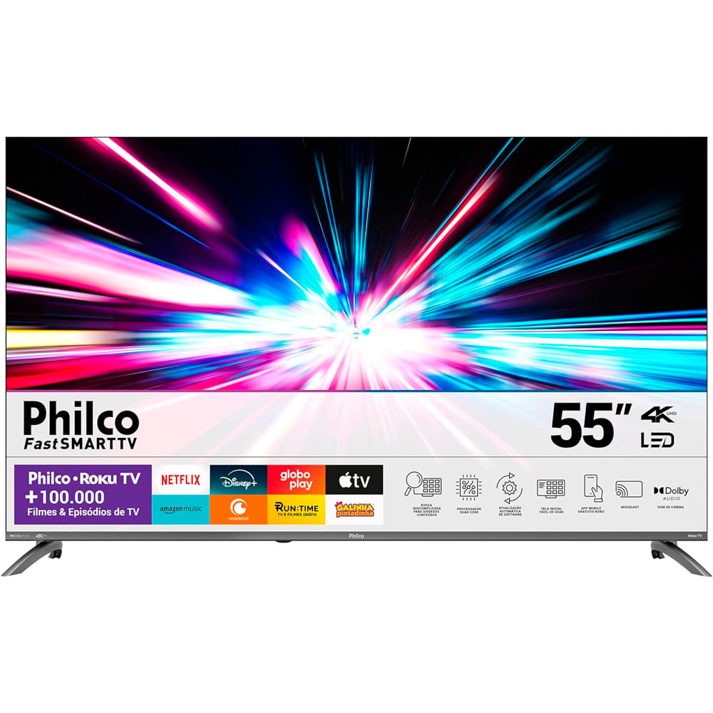 Smart TV 4K 55\" Philco Led UHD Roku | Bemol