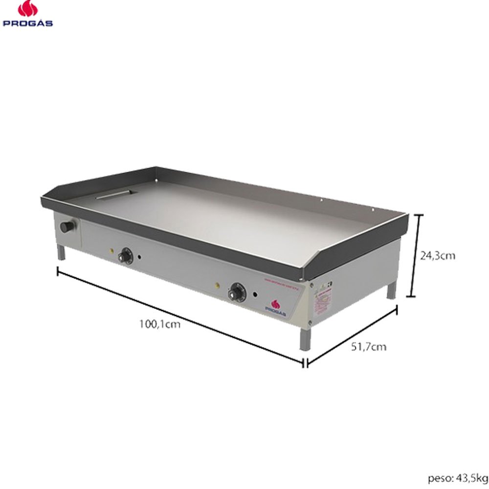 Chapa Elétrica Profissional Progás 220V Lanche PR-1000E