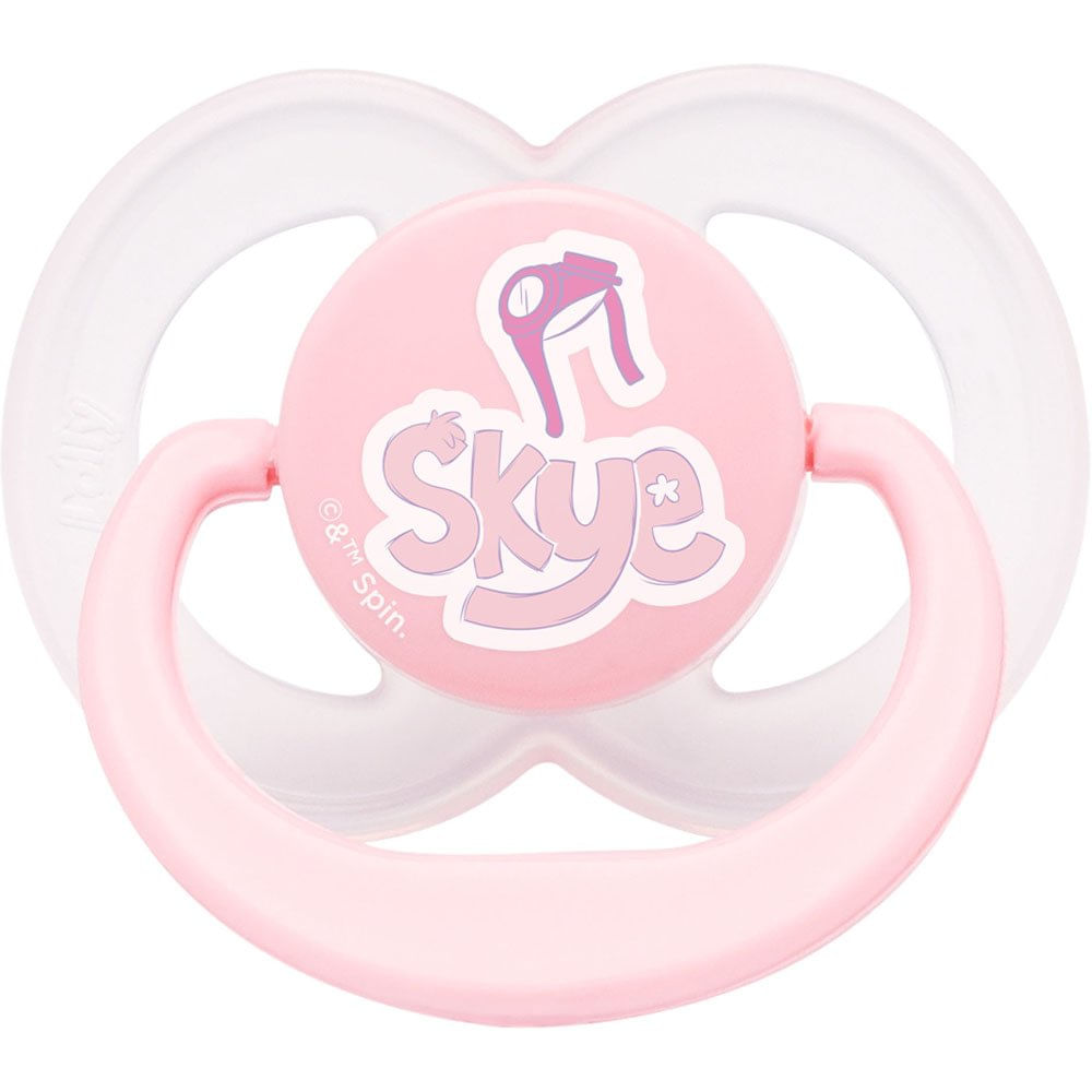 Chupeta Lolly Patrulha Canina Silicone Rosa 6+m 1 Unidade