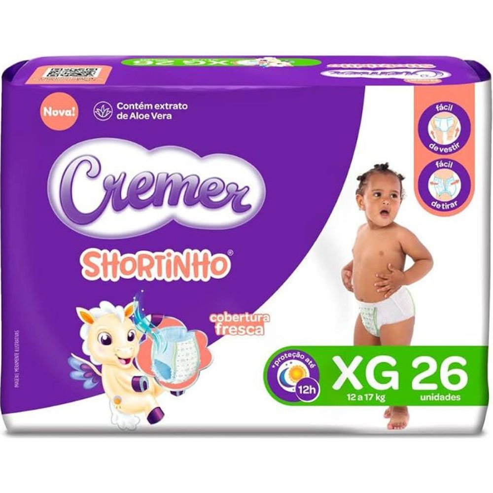 Fralda Shortinho Jumbo XG 26 Unidades Cremer