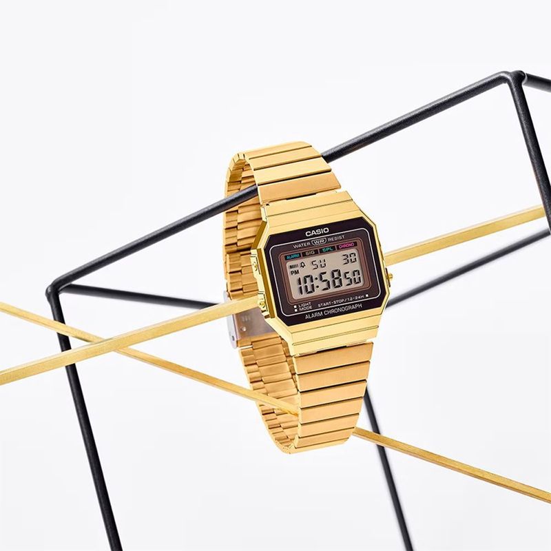 Relógio Casio Digital Unissex A700wg-9adf Dourado