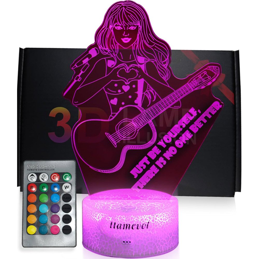 Luminária Taylor Swift RGB com Controle Roxo