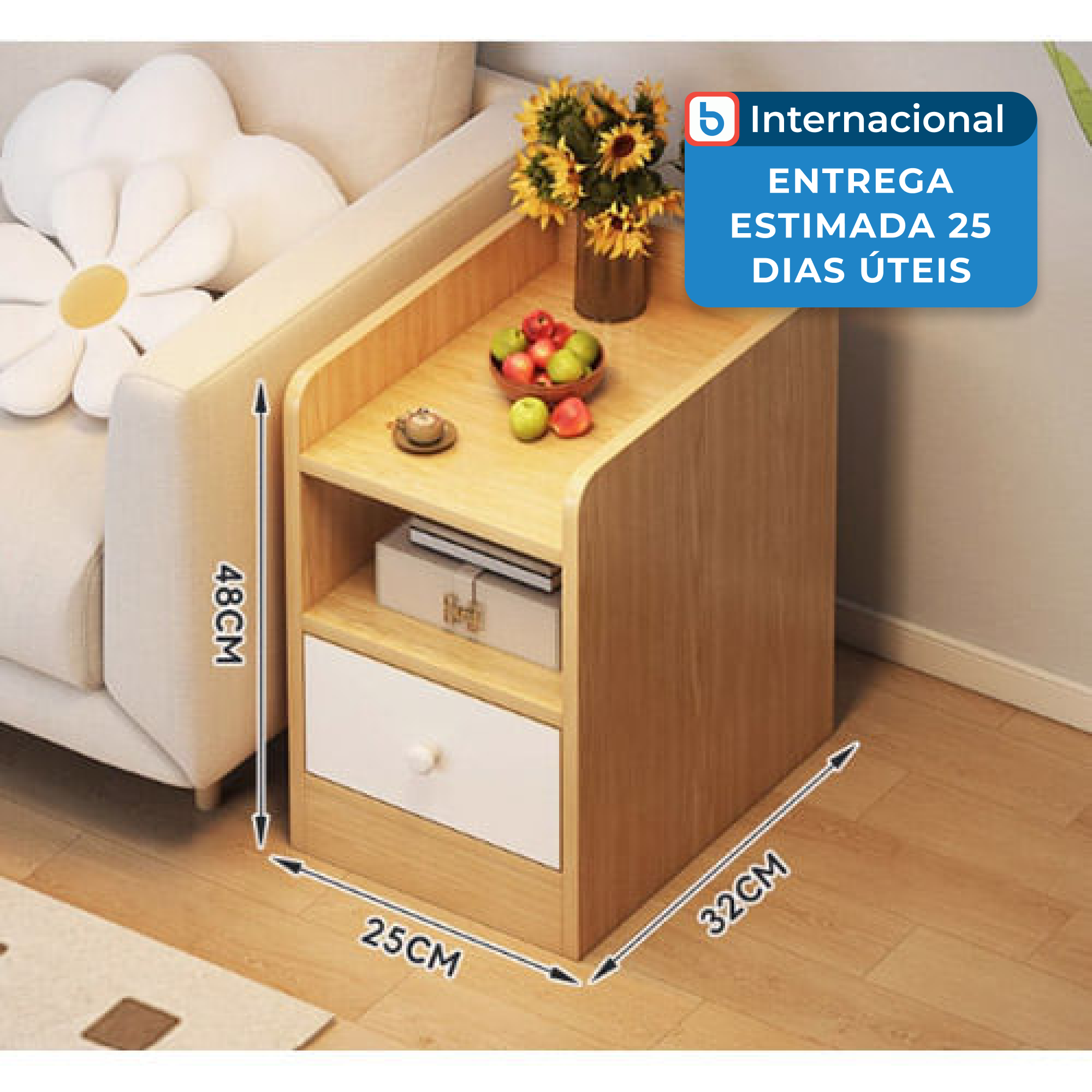 Mesa Lateral para Sofá 25cm Yijiada | Bemol