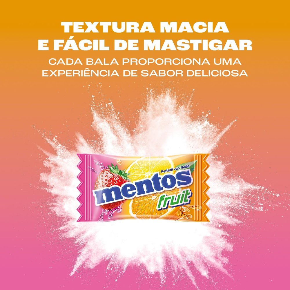 Bala Mentos Berry Mix Sabor Morango Uva e Frutas Vermelhas 62,1g