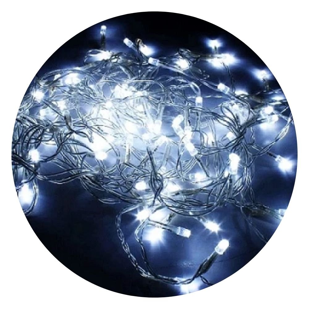 Pisca-Pisca Global 100 Leds Branco Fio Transparente 10 Metros 127V (MP)