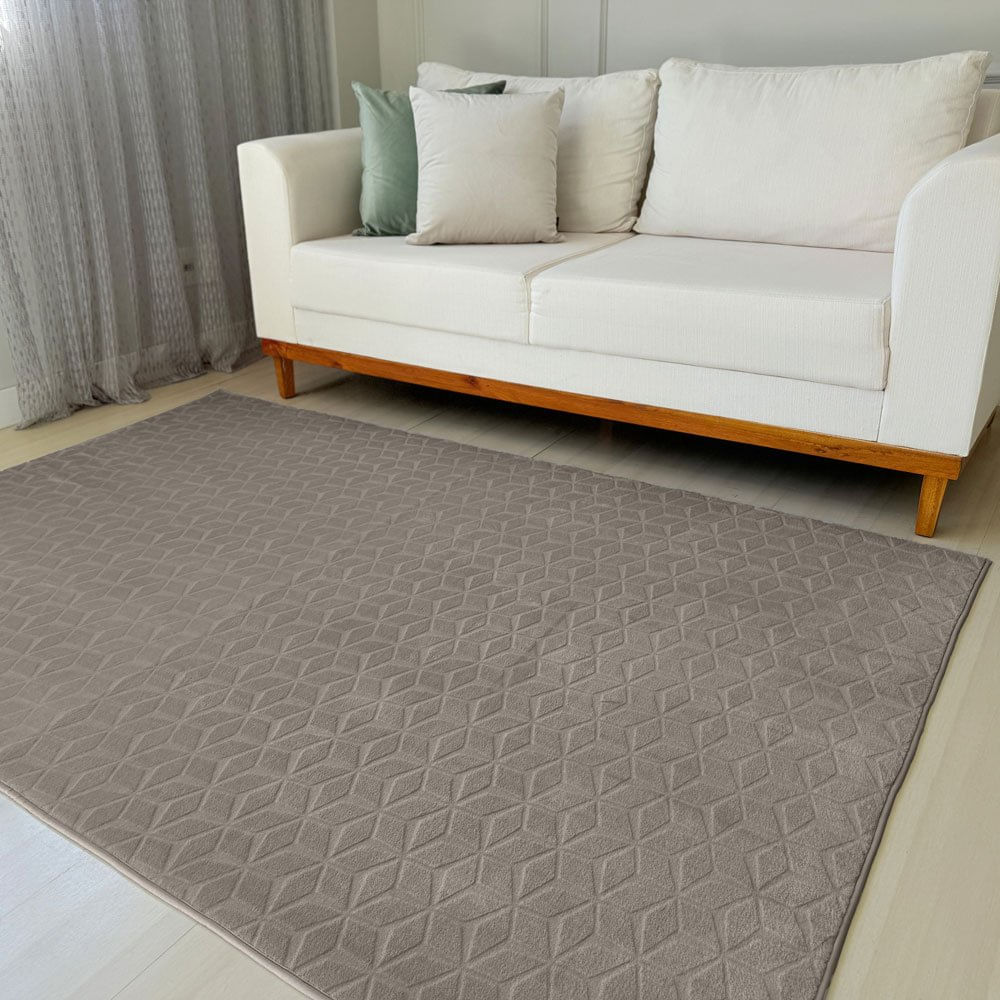 Tapete Flannel Bella&co Nuance 100x140cm Bege Duna (MP)