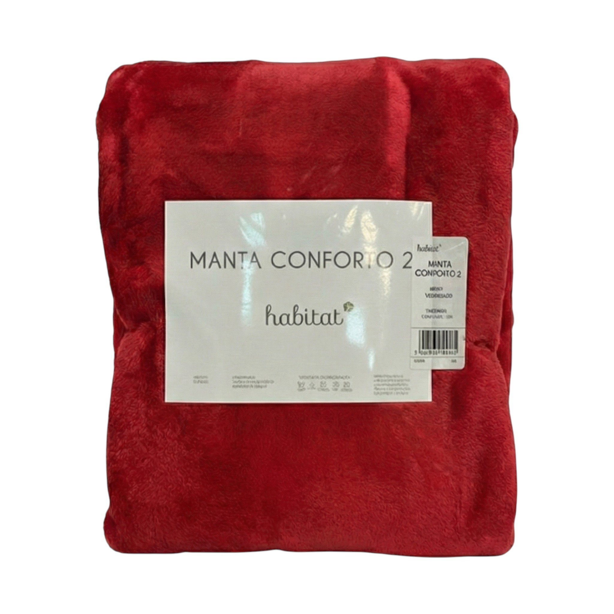 Manta King Habitat Conforto 2 240x260cm Vermelha (MP)
