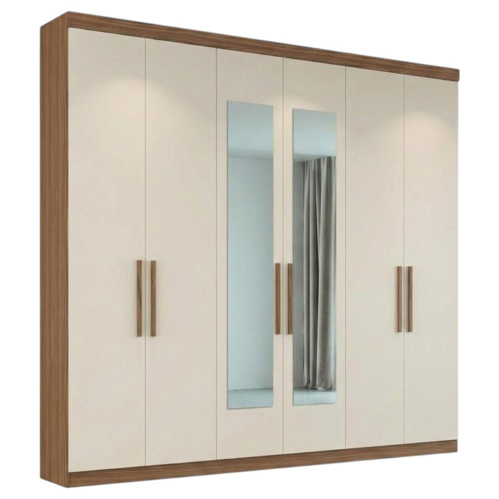 Guarda-Roupa 6 Portas 2 Gavetas com Espelho Herval