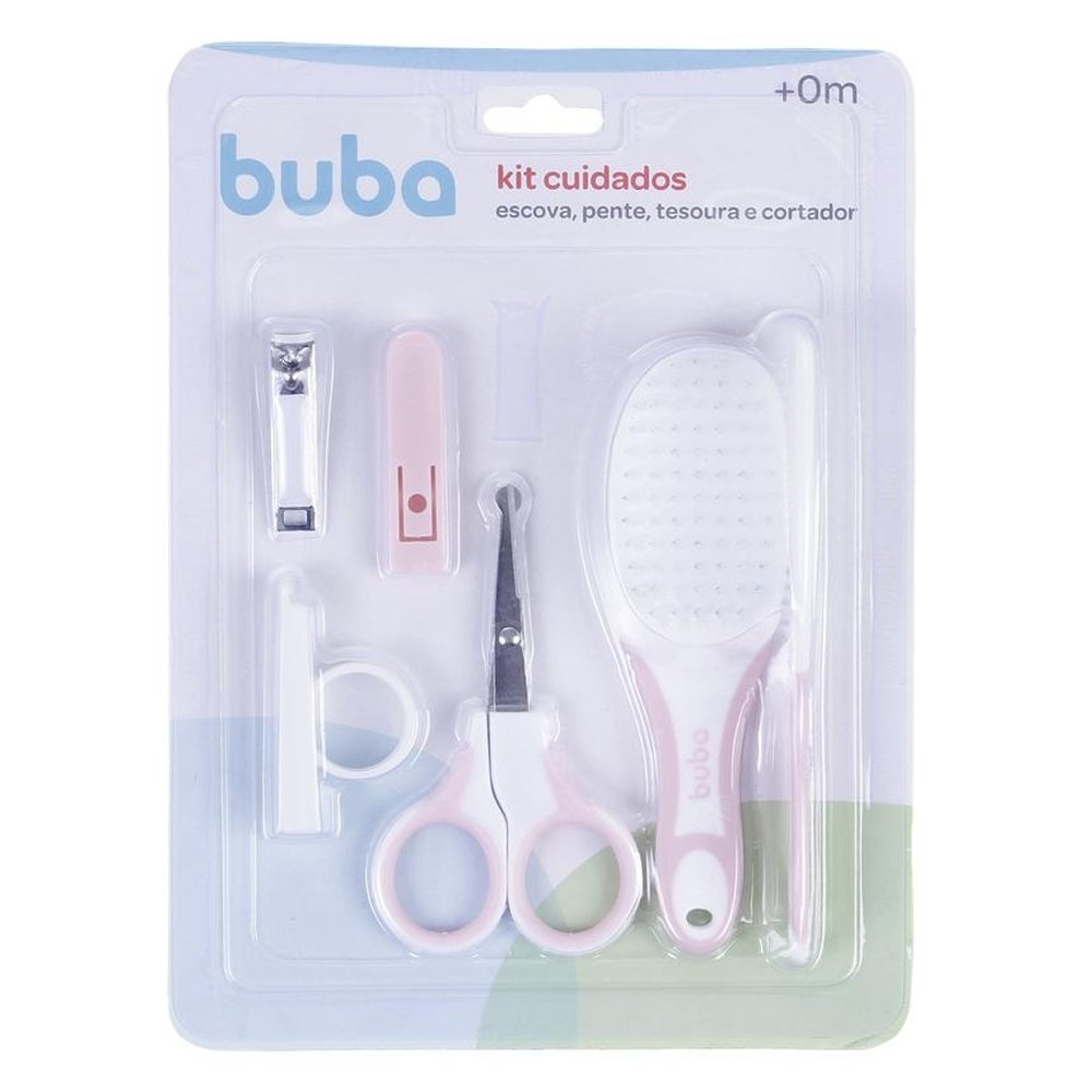 Kit Cuidados para Bebê Buba 4 Peças Rosa