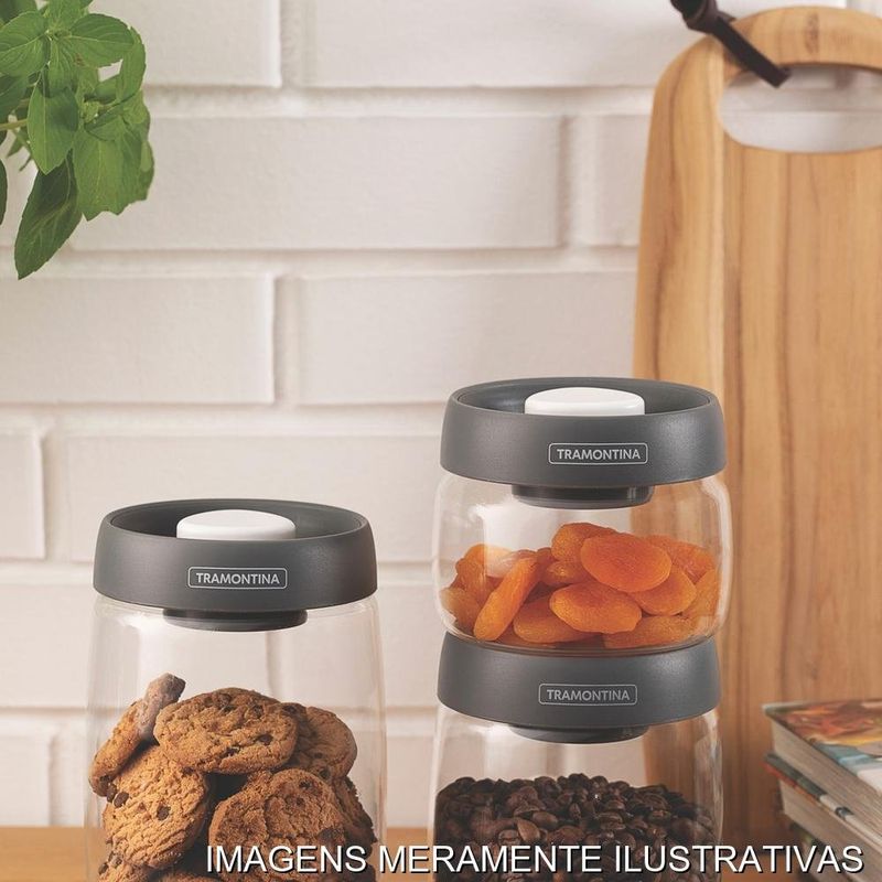 Pote Hermético Vidro Tramontina Purezza 400ml Vácuo
