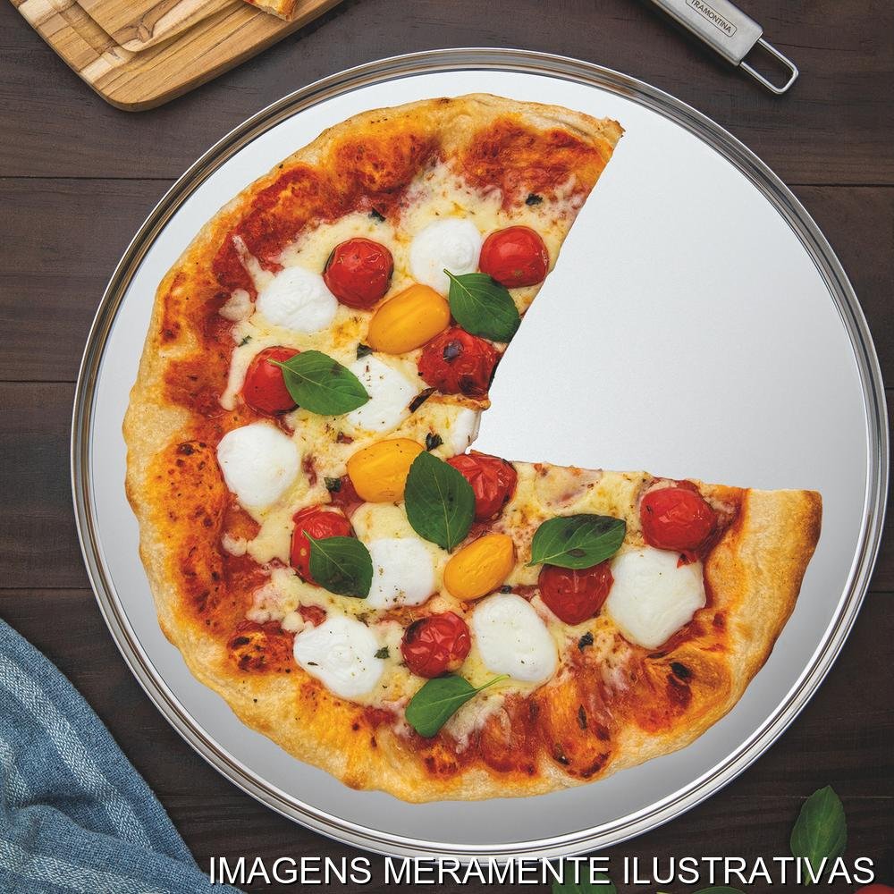 Forma para Pizza Aço Inox 35cm Tramontina